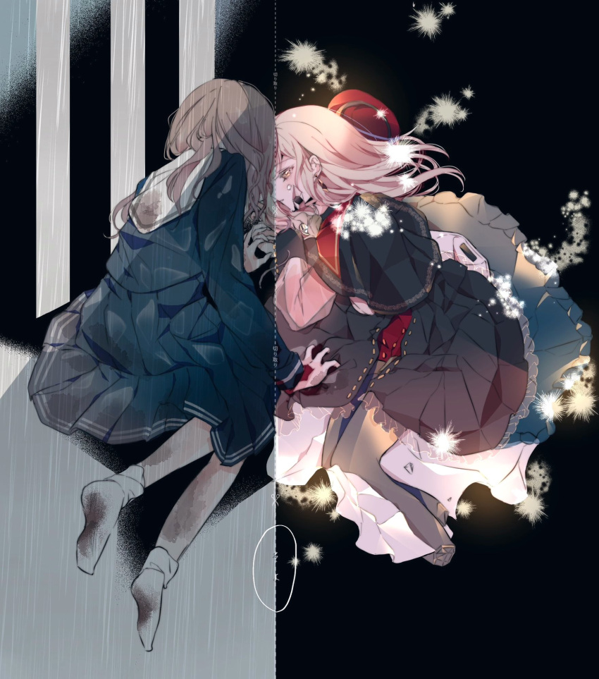 Safebooru - 2girls bang dream! bang dream! it's mygo!!!!! beret black capelet black pantyhose ...