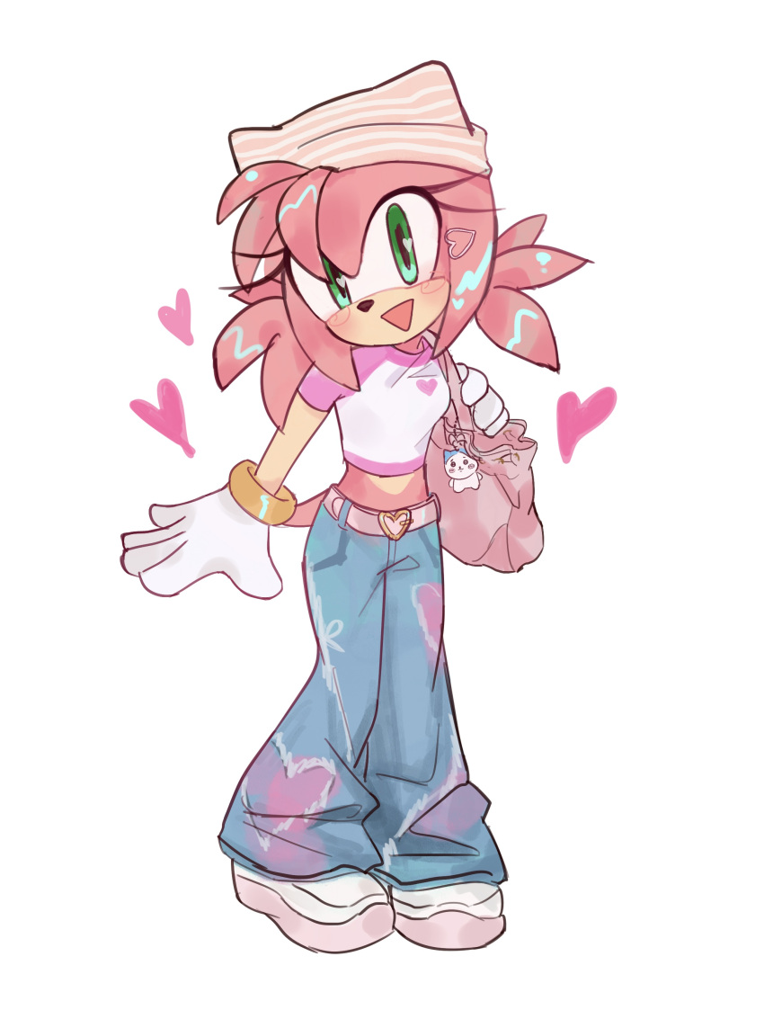 Safebooru - 1girl absurdres alternate costume alternate hairstyle amy rose animal ears animal ...