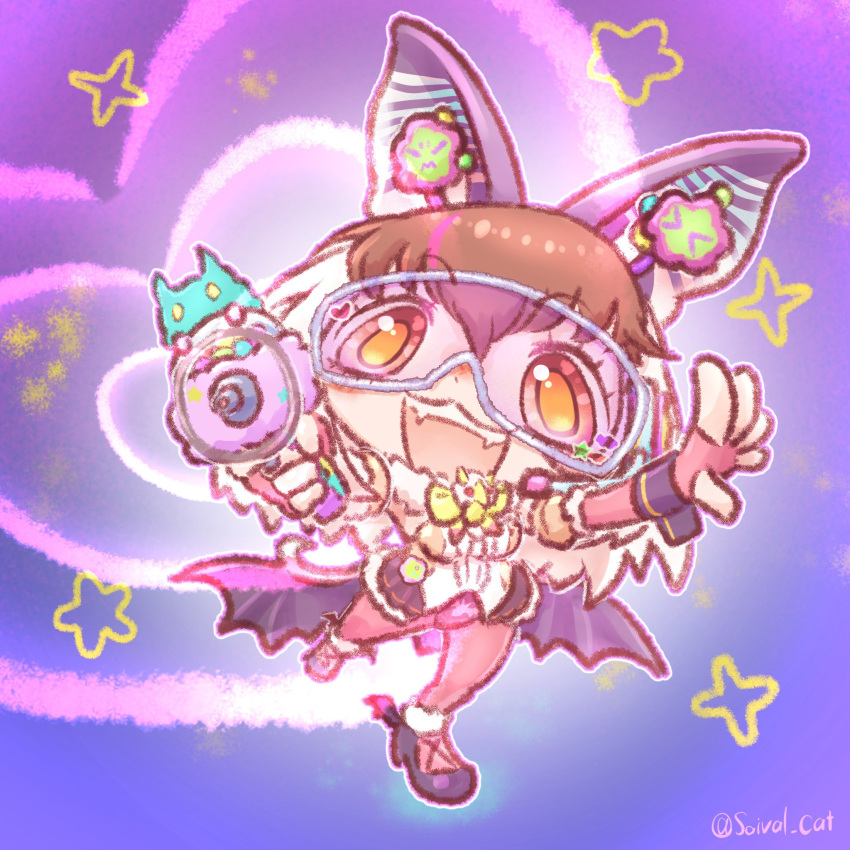 Safebooru - 1girl animal ears bat ears bat girl bat wings brown eyes ...