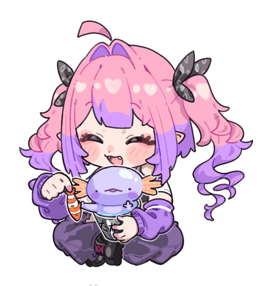 Safebooru - 1girl :3 ahoge animal axolotl (minecraft) black boots black ...