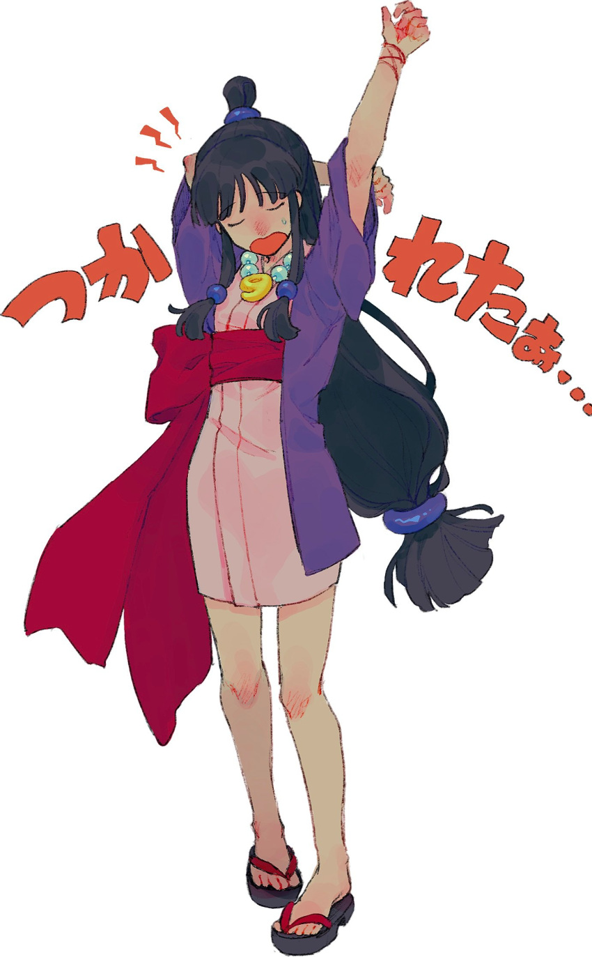Safebooru - 1girl ace attorney arms behind head bi1m n black hair ...