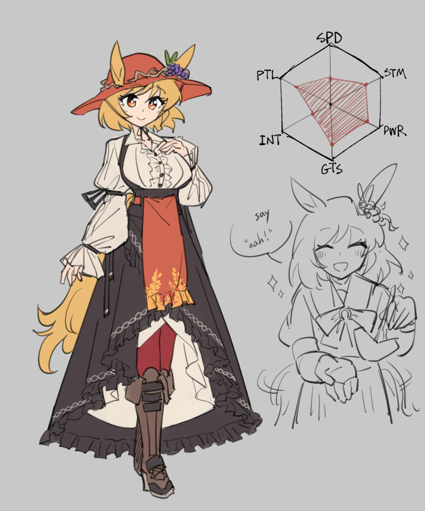 Safebooru - 1girl aki minoriko alternate costume animal ears black skirt blonde hair boots full ...