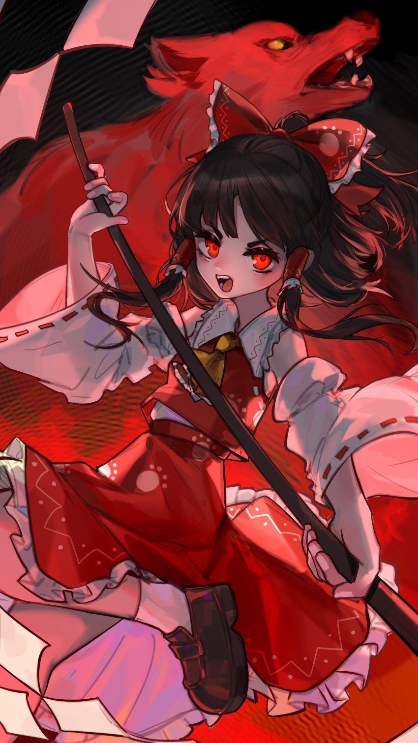 Safebooru - 1girl absurdres ascot bow brown hair brown shoes commentary ...