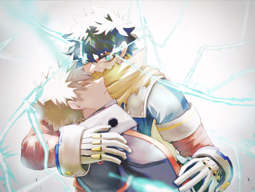 Safebooru - 2boys arm around shoulder bakugou katsuki black shirt ...
