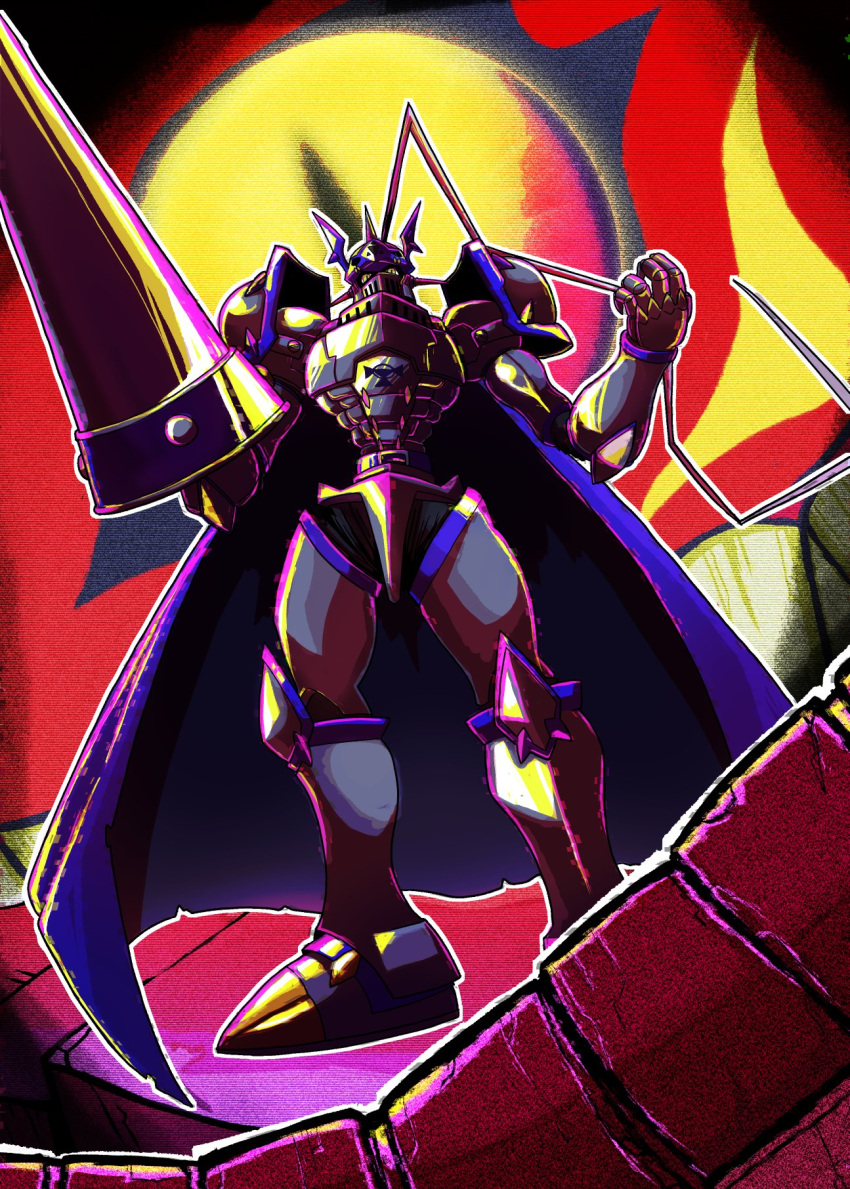 Safebooru - armor blue cape cape chaosdukemon digimon digimon (creature ...