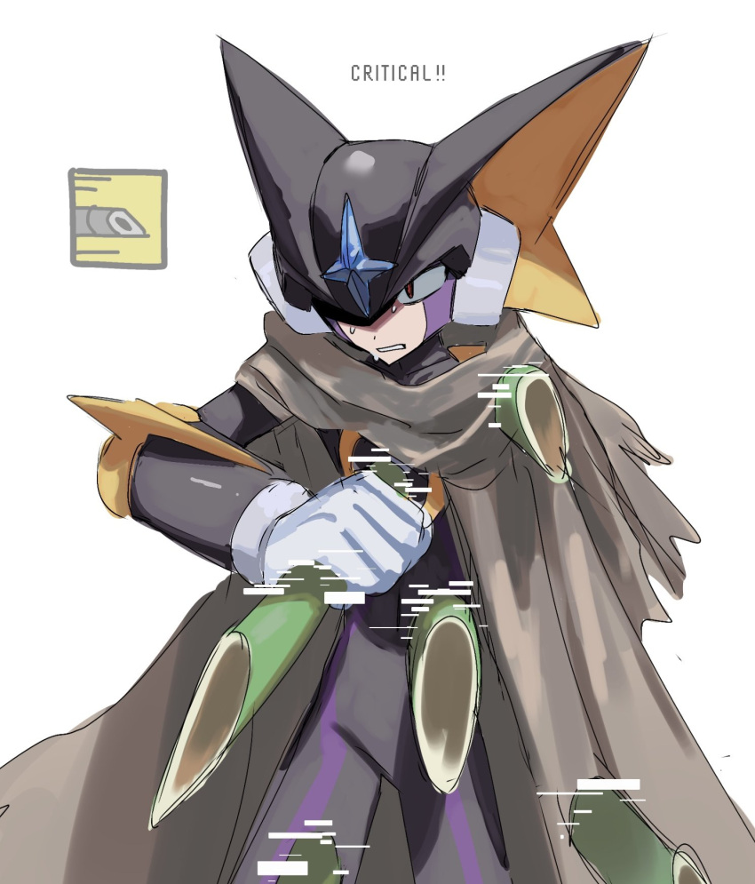 Safebooru - 1boy bamboo bass.exe (mega man) black bodysuit black helm ...