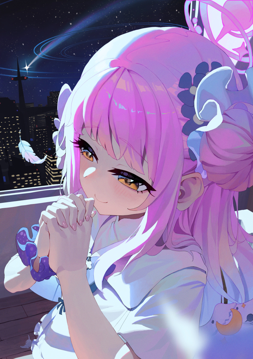 Safebooru - 1girl absurdres blue archive blue flower blush capelet ...