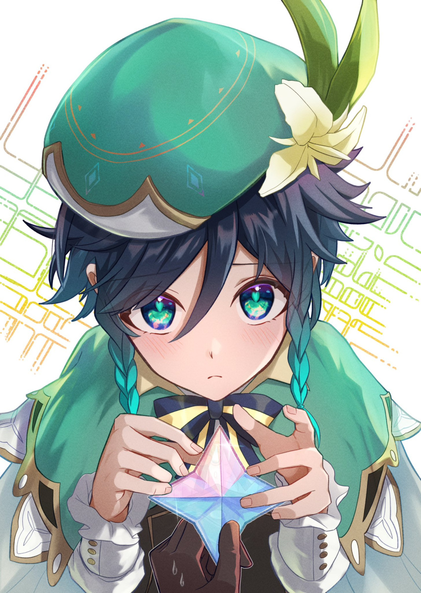 Safebooru - 2boys aether (genshin impact) beret black hair blue hair ...