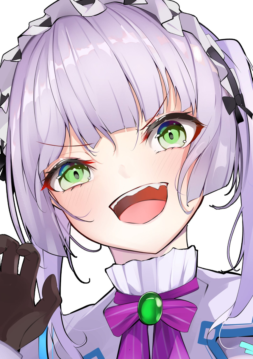 Safebooru 1girl Blunt Bangs Bow Frilled Hairband Frills Green Eyes 6120
