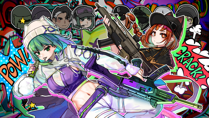 Safebooru - 4boys 4girls absurdres animal ear headwear arknights ash (rainbow six siege) ash ...