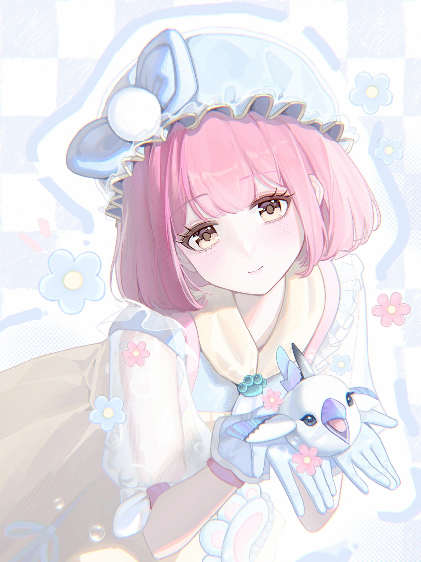 Safebooru - 1girl ambird (infinity nikki) animal apron bird blue ...