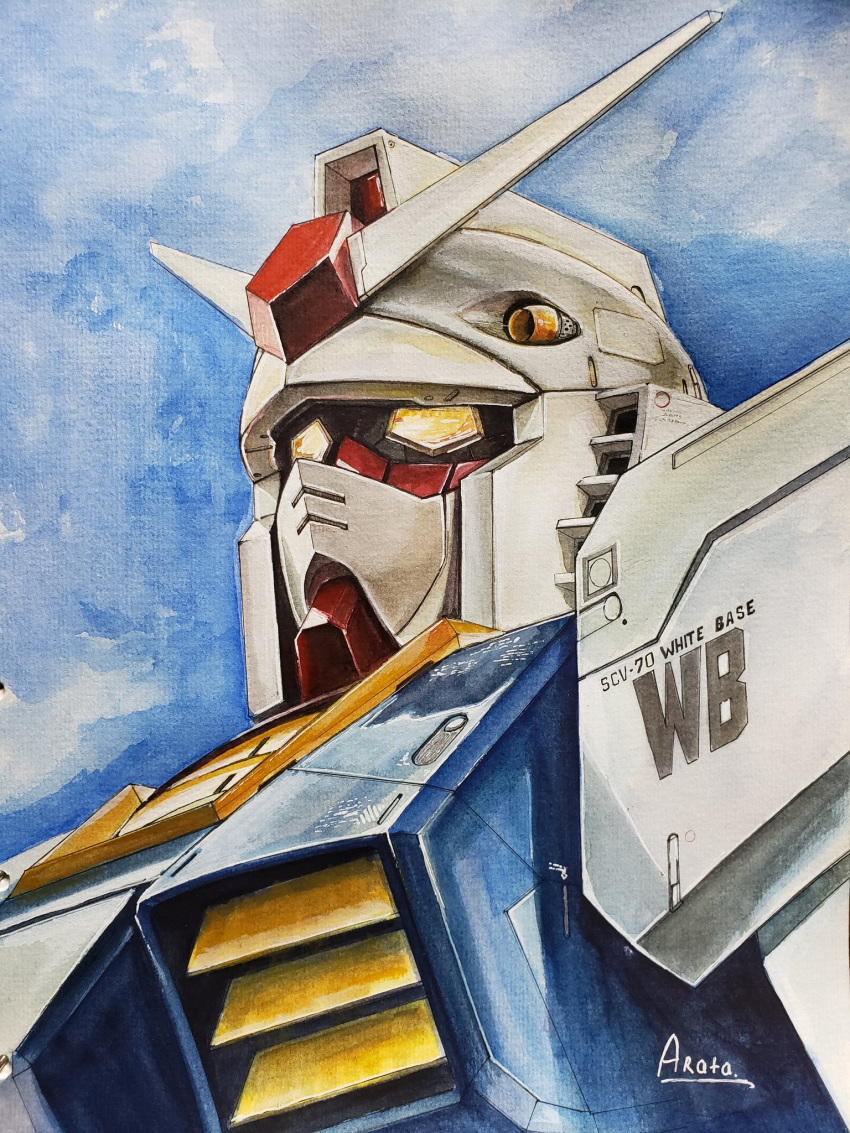 Safebooru - arata (arata333333) armor blue armor fake horns gundam ...