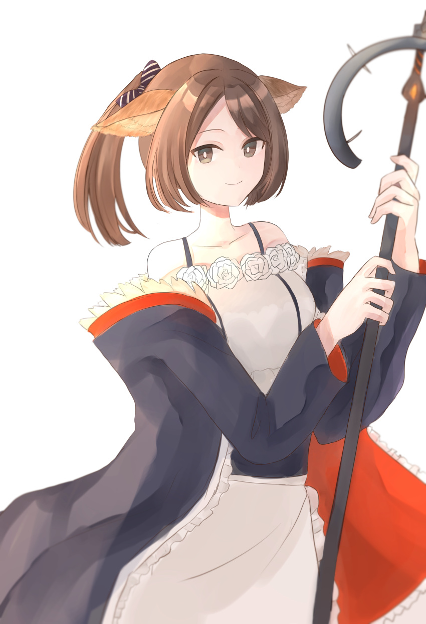 Safebooru - 1girl absurdres akasaka suzuka animal ears arknights bare shoulders black coat ...