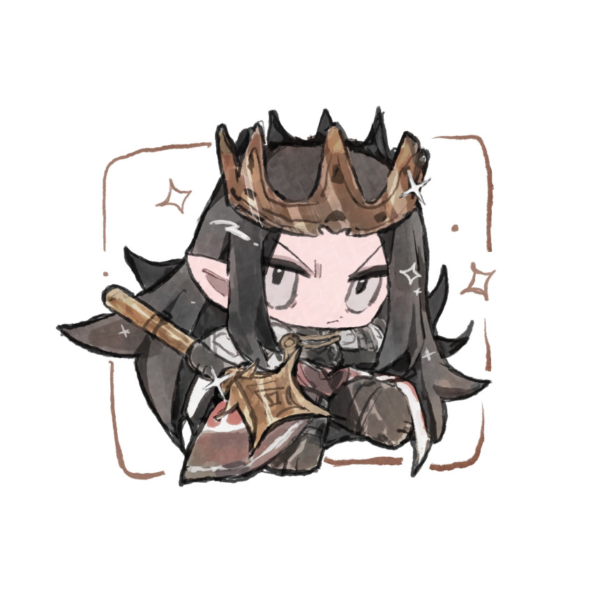 Safebooru - 1boy adam (wizardry) armor black hair chibi chibi only ...