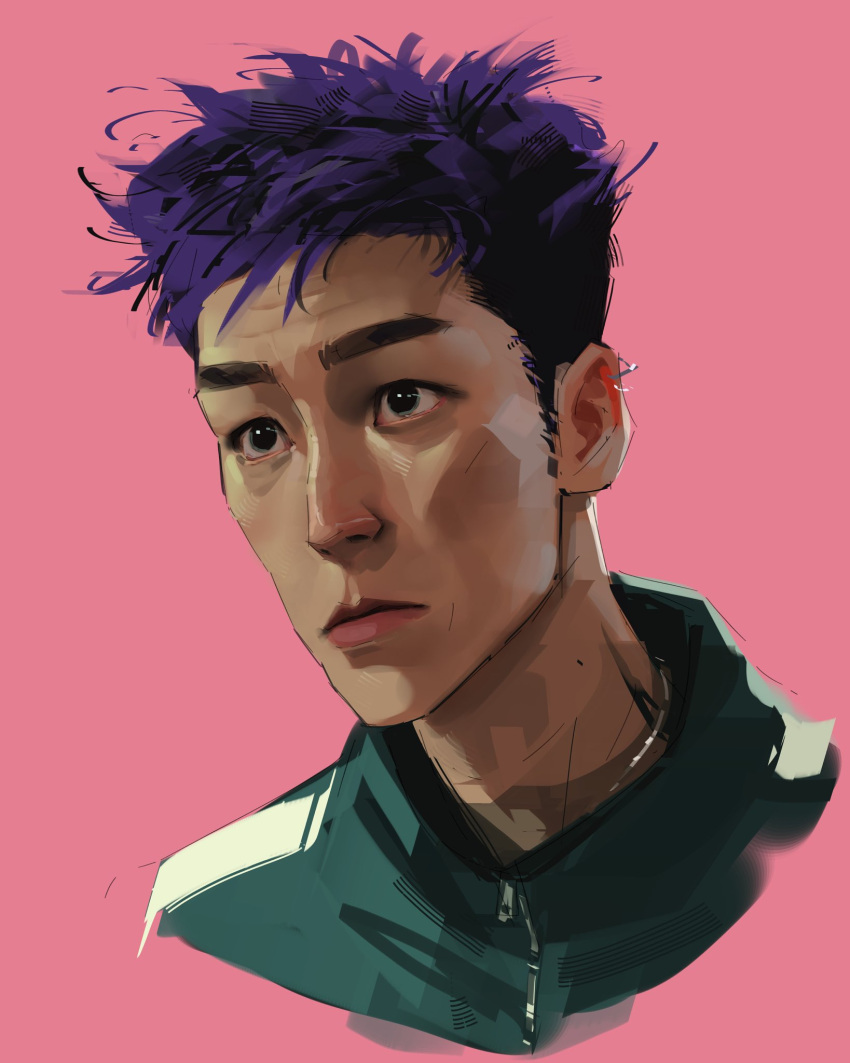 Safebooru - 1boy black eyes closed mouth commentary cropped shoulders ...