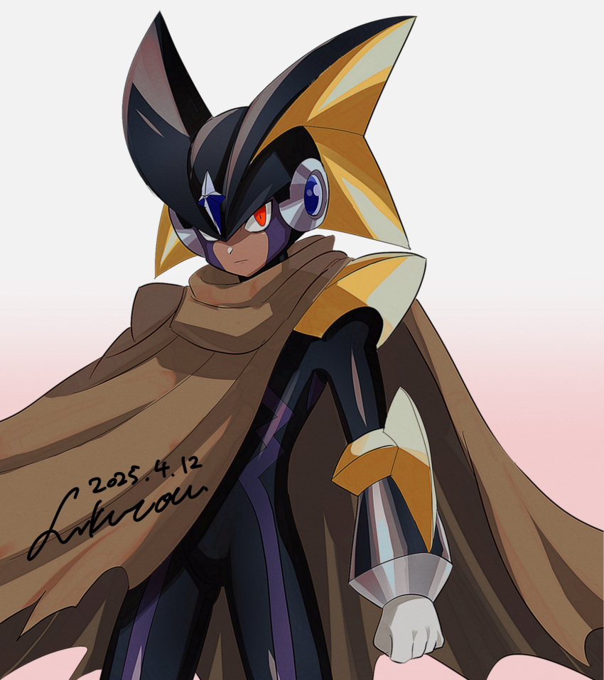 Safebooru - 1boy baron-0628 bass.exe (mega man) black helmet brown ...