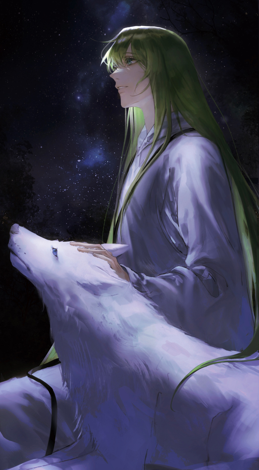 Safebooru - 1other absurdres androgynous animal blue eyes enkidu (fate ...