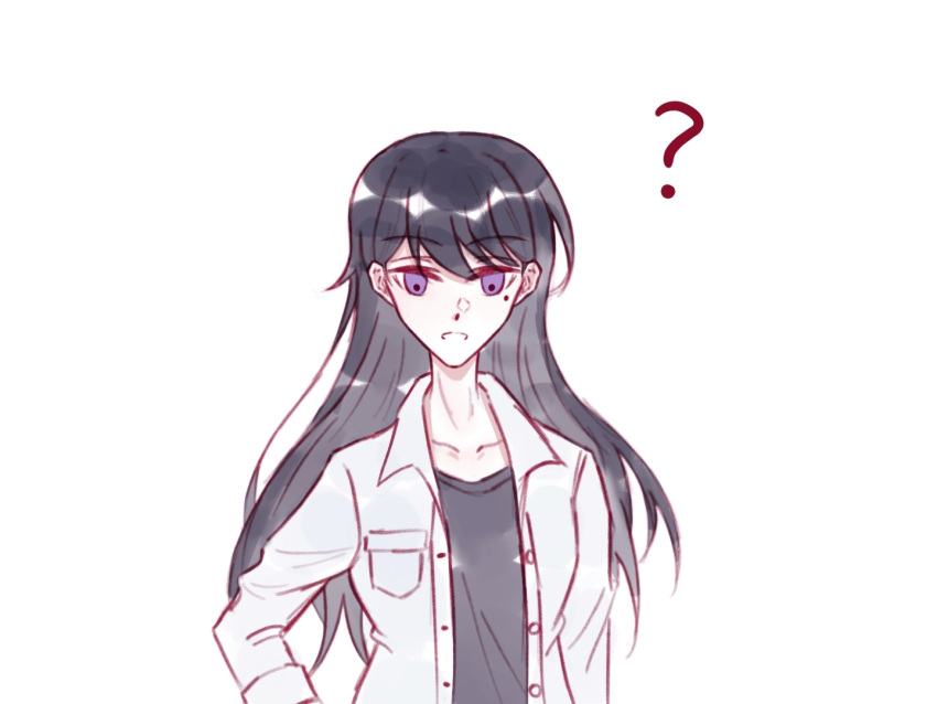 Safebooru - 1girl ? bang dream! bang dream! it's mygo!!!!! black hair black shirt chinese ...