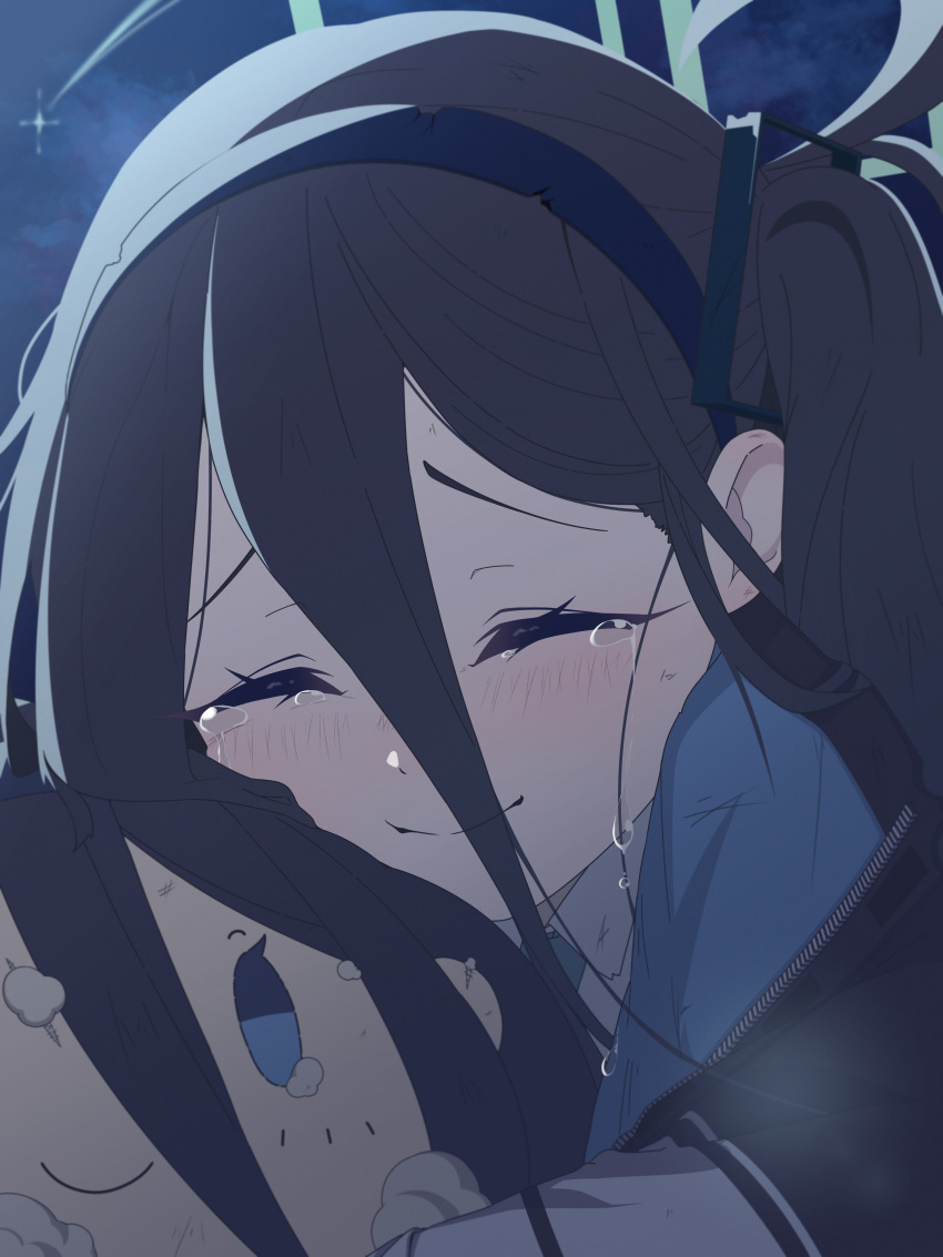 Safebooru - 1girl absurdres aris (blue archive) black hair blue archive blue eyes blue jacket ...