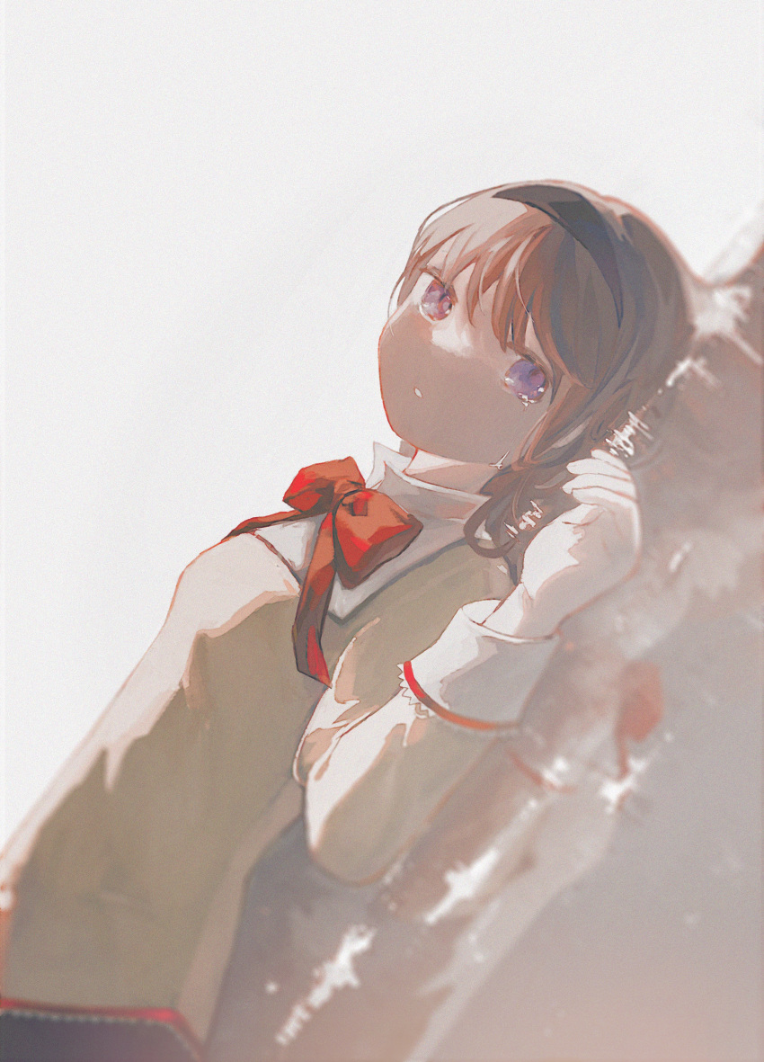 Safebooru - 1girl absurdres akemi homura black hairband black skirt bow bowtie closed mouth ...