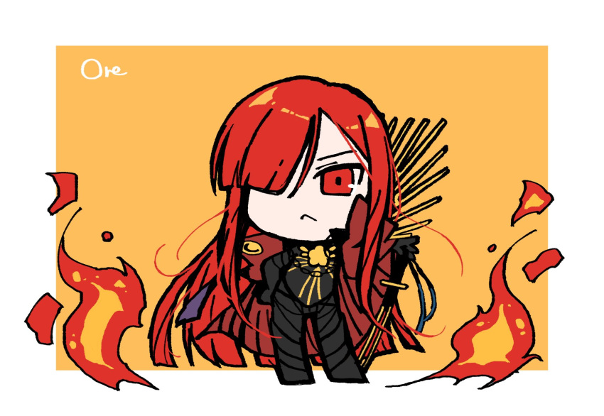 Safebooru - 1girl artist name black bodysuit bodysuit cape chain chibi ...