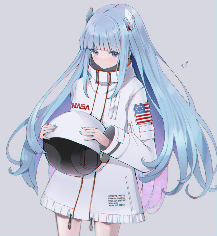 Safebooru 1girl Blue Eyes Blue Hair Blunt Bangs Closed Mouth 3012