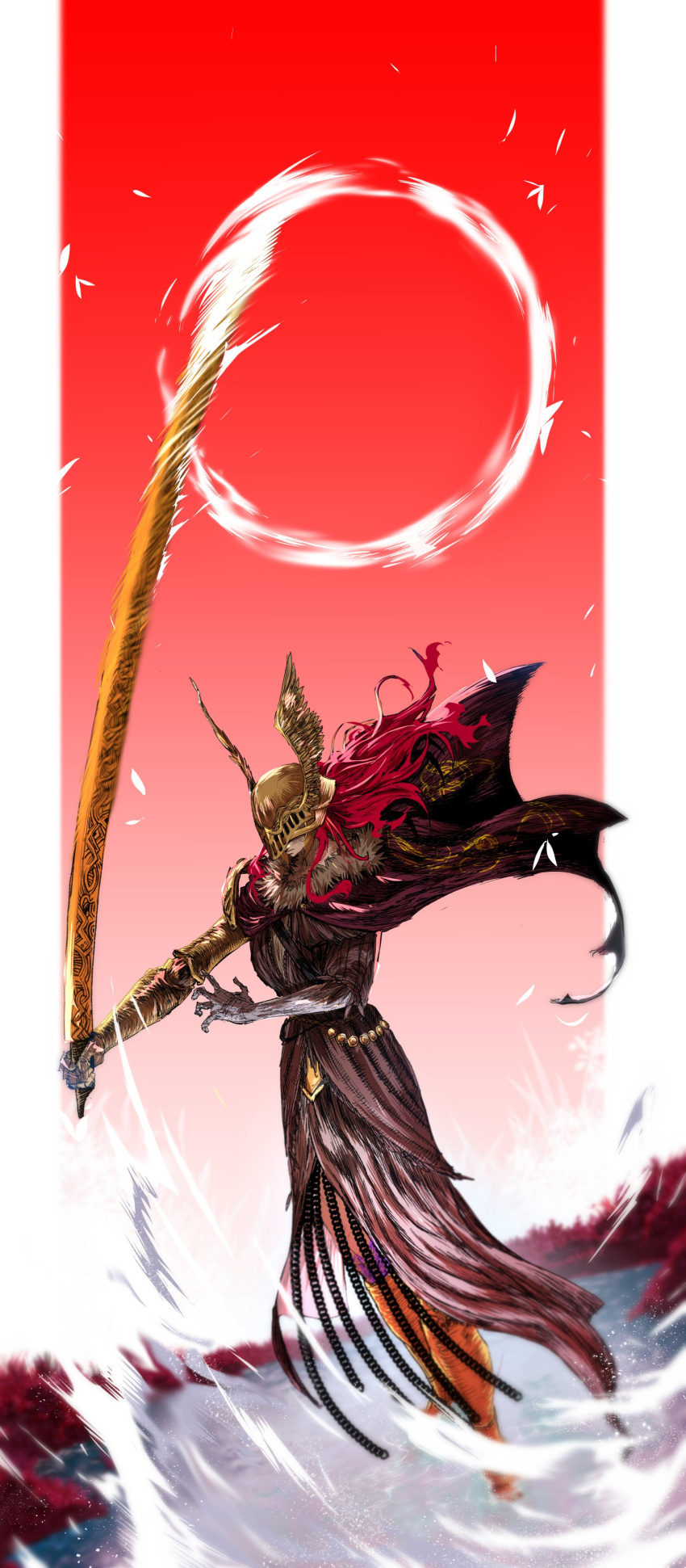 Safebooru - 1girl absurdres amputee armor chain closed mouth covered ...