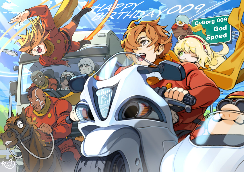 Safebooru - absurdres albert heinrich blonde hair brown hair chang changku coat cyborg cyborg ...