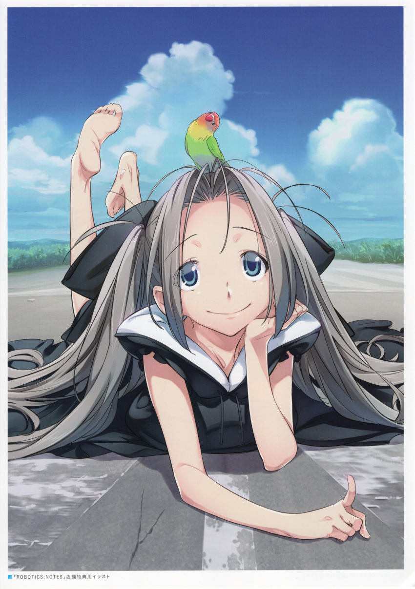 Safebooru - 1girl 5pb. absurdres airi (robotics;notes) animal on head ...