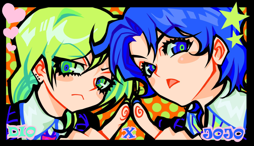 Safebooru - 2boys absurdres blue eyes blue hair blush dio brando ...