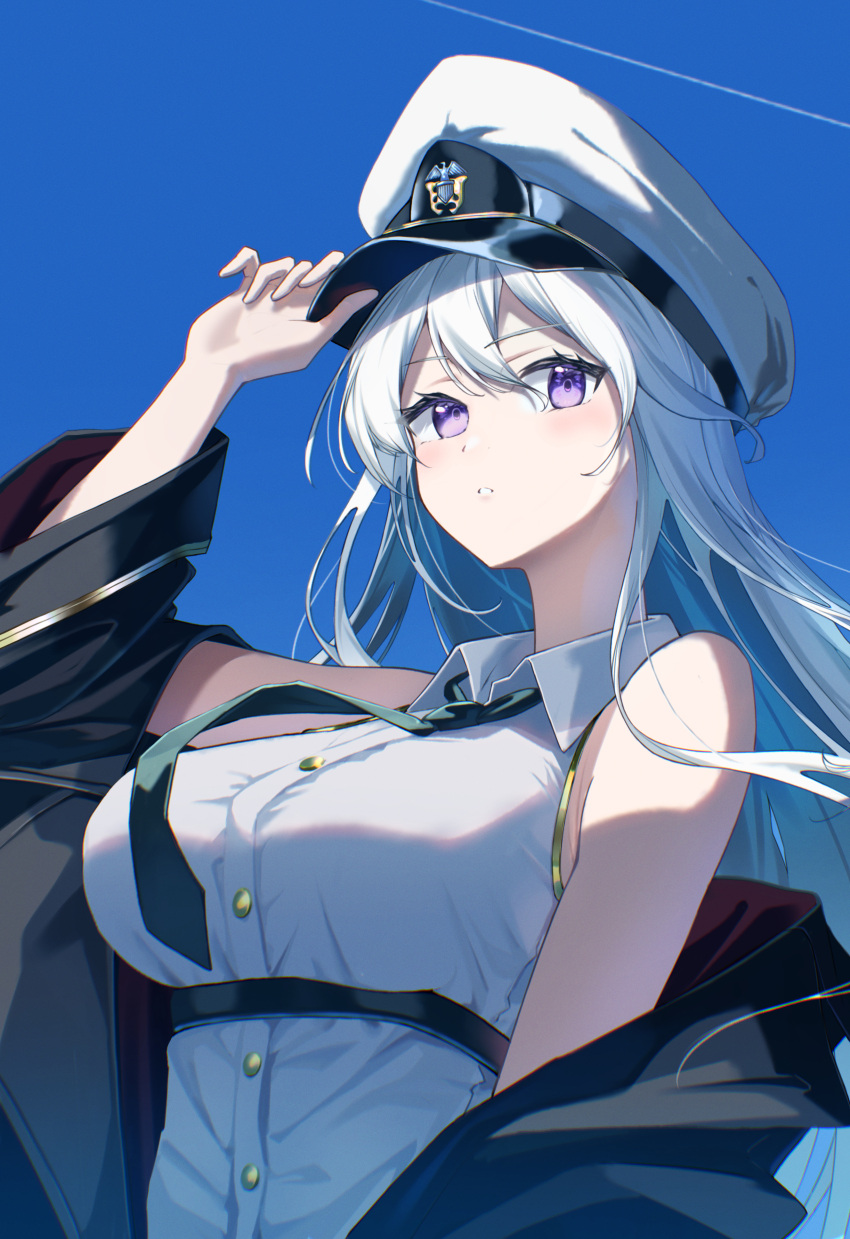 Safebooru - 1girl absurdres azur lane black coat black necktie coat ...