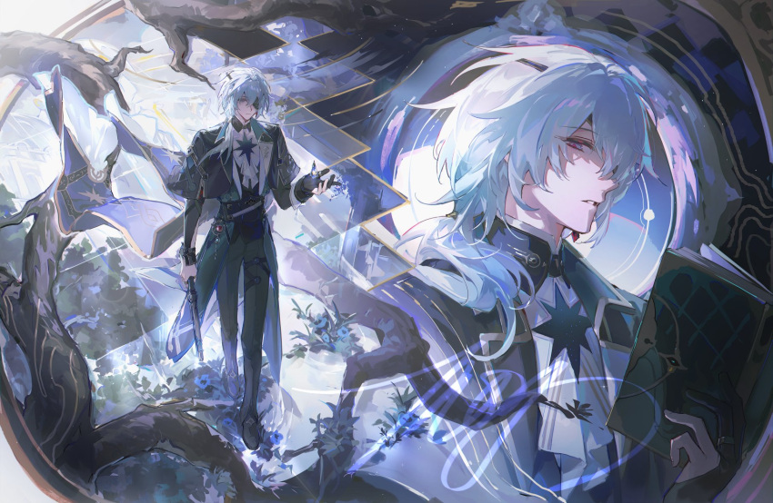 Safebooru - anaxa (honkai: star rail) black corset black gloves blue ...
