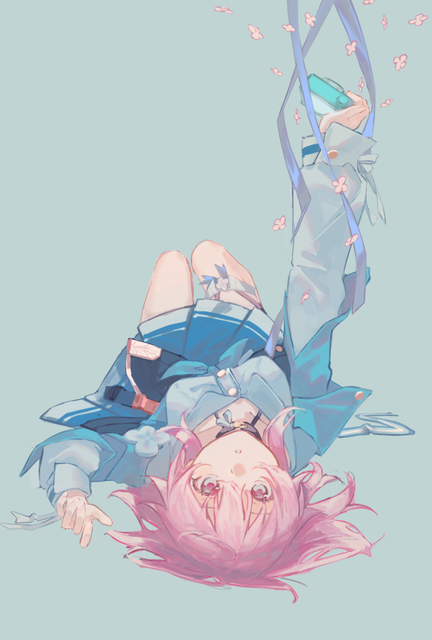 Safebooru - 1girl akaguchi 35 black overskirt blue eyes blue jacket ...