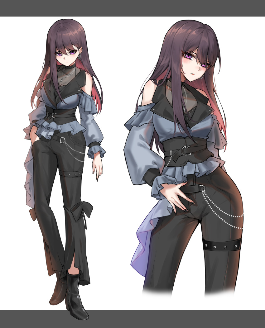 Safebooru - 1girl absurdres bang dream! bang dream! it's mygo!!!!! black hair black nails black ...