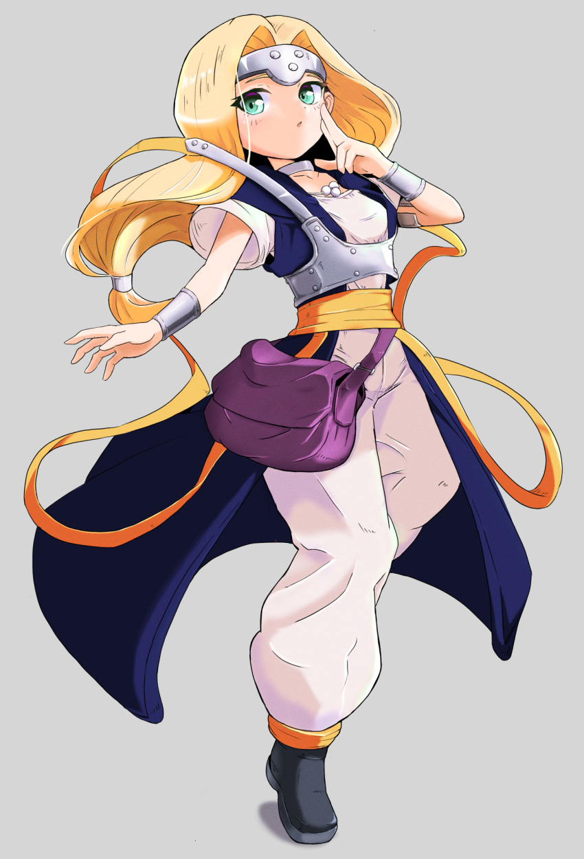 Safebooru 1girl Aqua Eyes Armor Black Shoes Blonde Hair Blue Robe