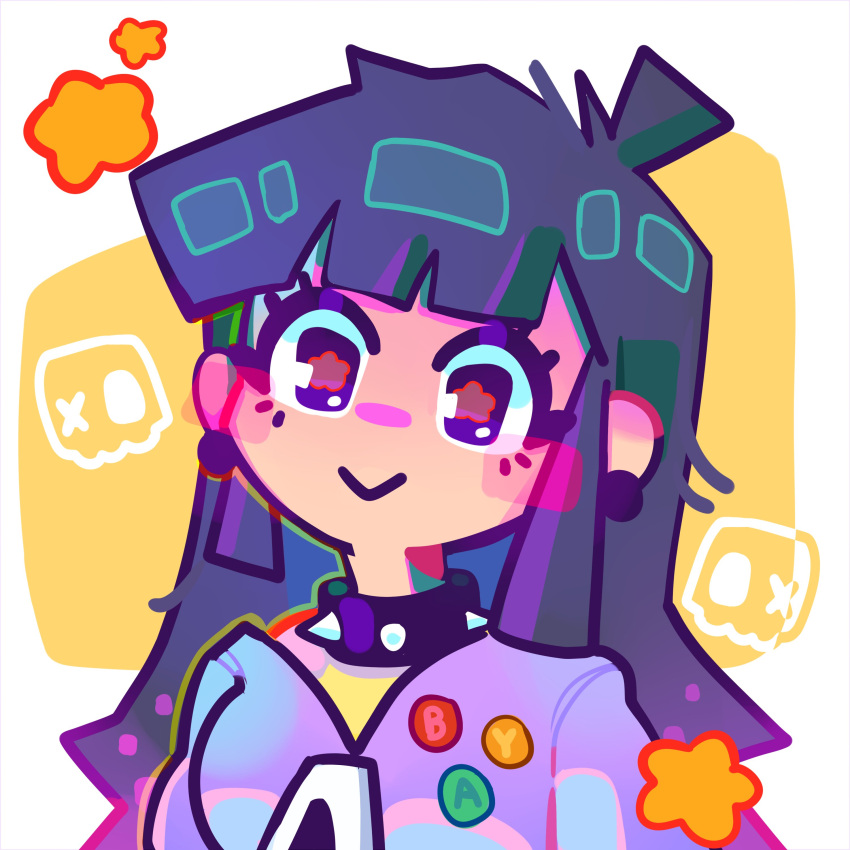 Safebooru - 1girl :> absurdres ahoge art trade blush border borrowed ...