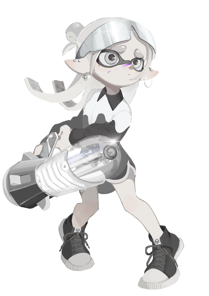 Safebooru - 1girl ballpoint splatling (splatoon) black shoes closed ...