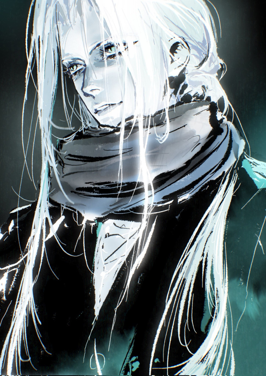 Safebooru - 1boy androgynous commentary request curtained hair final ...