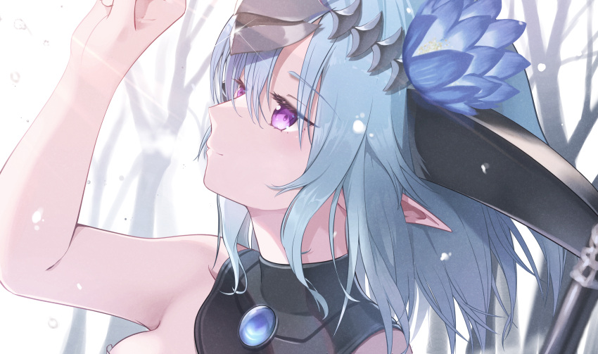 Safebooru 1girl Absurdres Blue Hair Close Up Eyes Visible Through 8949