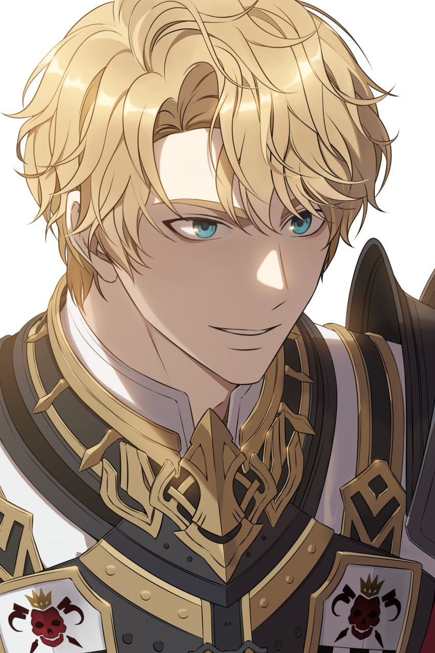 Safebooru - 1boy absurdres armor blonde hair blue eyes breastplate character request check ...