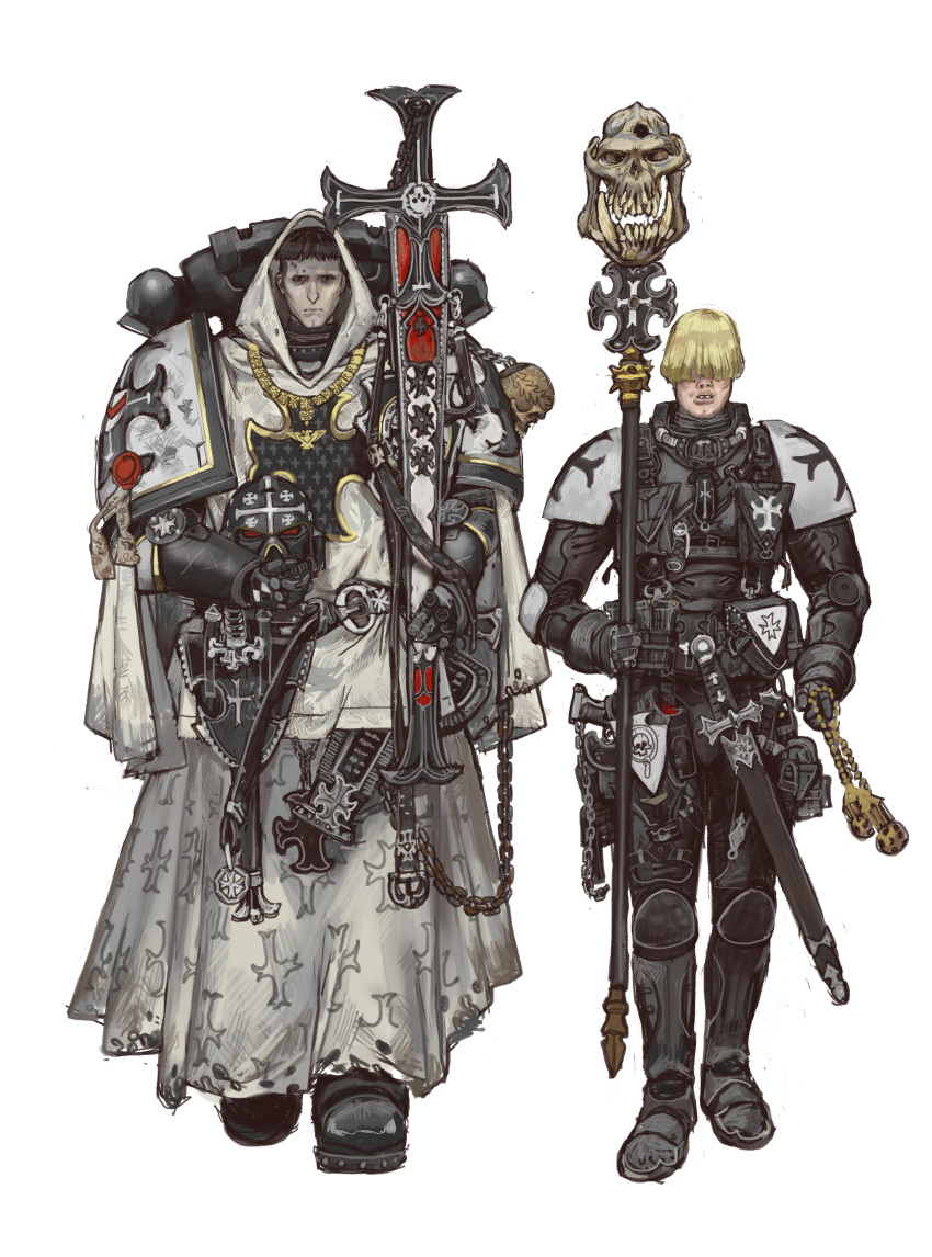Safebooru - 2boys absurdres adeptus astartes armor black hair black ...