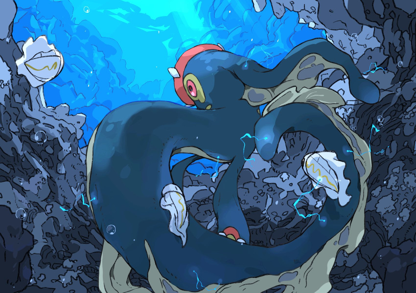 Safebooru - aomon (yuuji7604) eel eelektross electricity fish highres ...