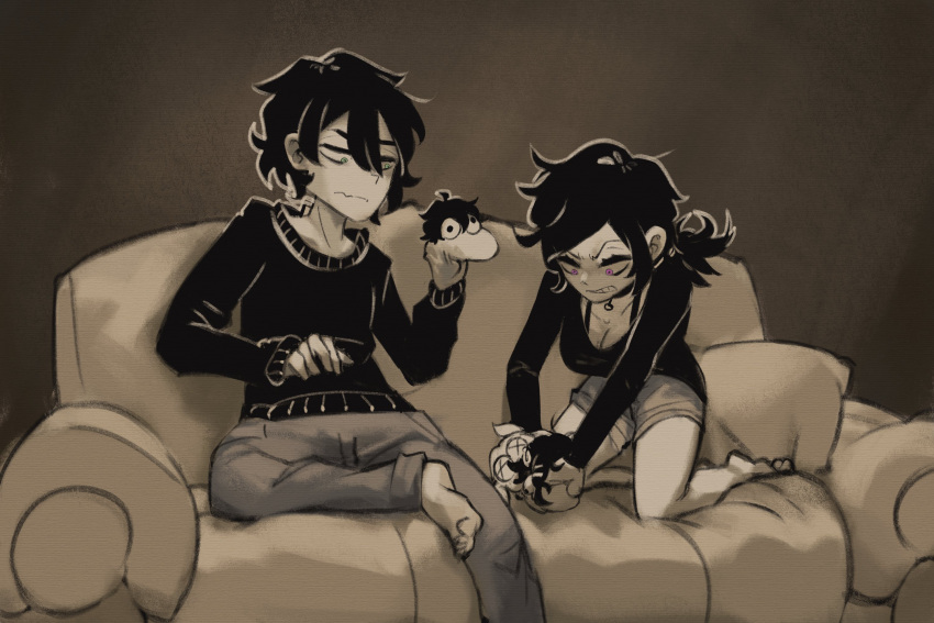 Safebooru 1boy 1girl Andrew Graves Ashley Graves Black Hair Breasts 3649