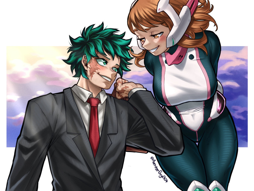 Safebooru - 1boy 1girl artist name boku no hero academia formal medium ...