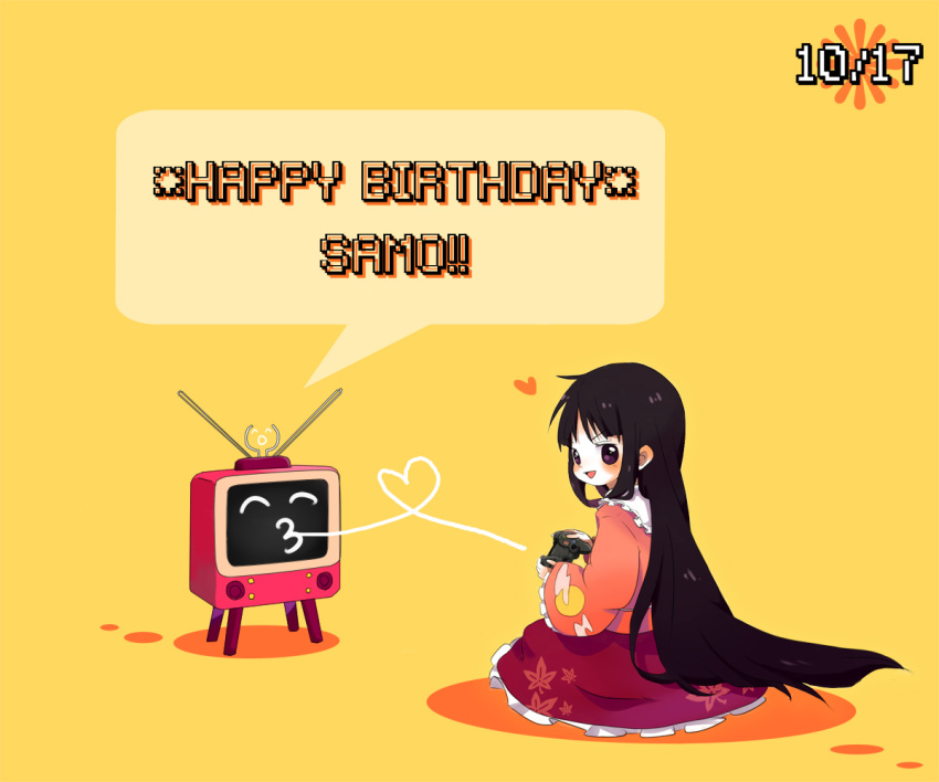 Safebooru - 1girl black hair blunt bangs blush brown eyes commentary ...