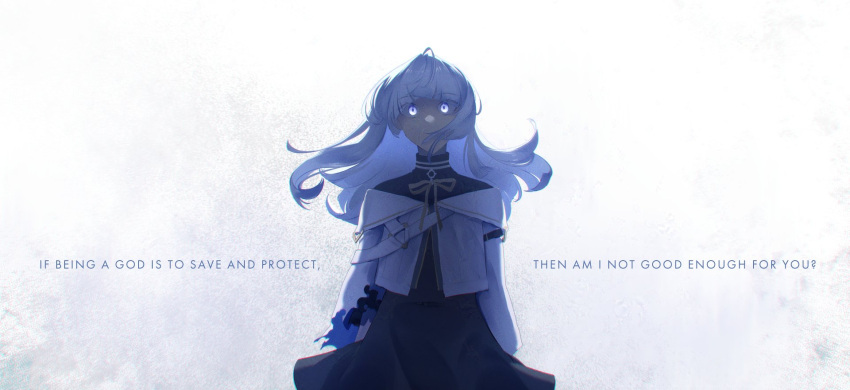 Safebooru - 1girl arcaea aurilyus124 backlighting black dress black ...