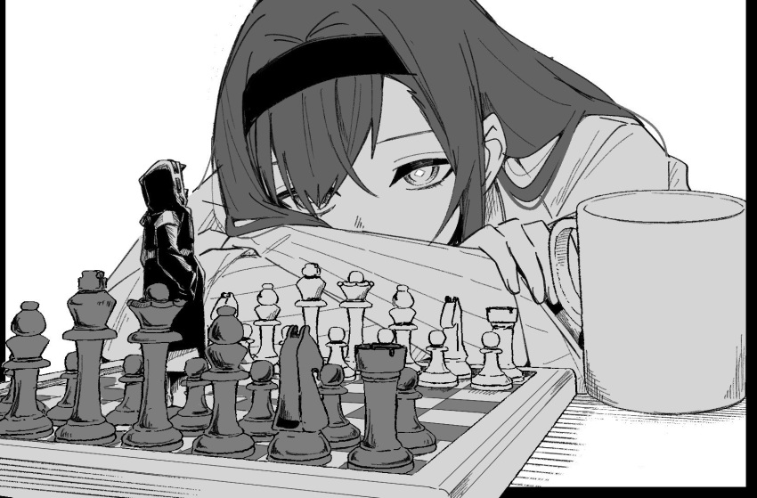 Safebooru - 1girl 1other 461 aki arknights bishop (chess) chess piece chessboard coat commentary ...