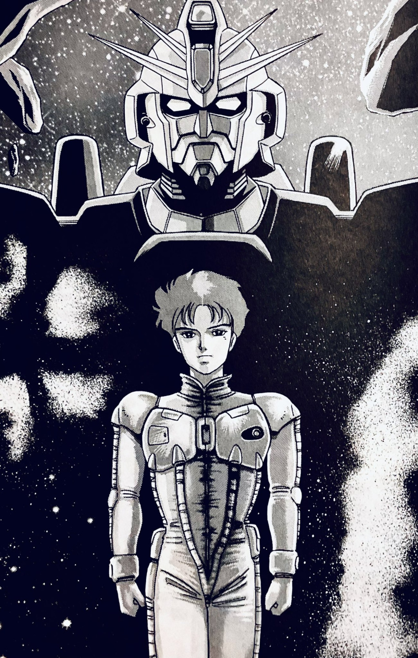 Safebooru - 1boy arms at sides asteroid bodysuit closed mouth cowboy ...