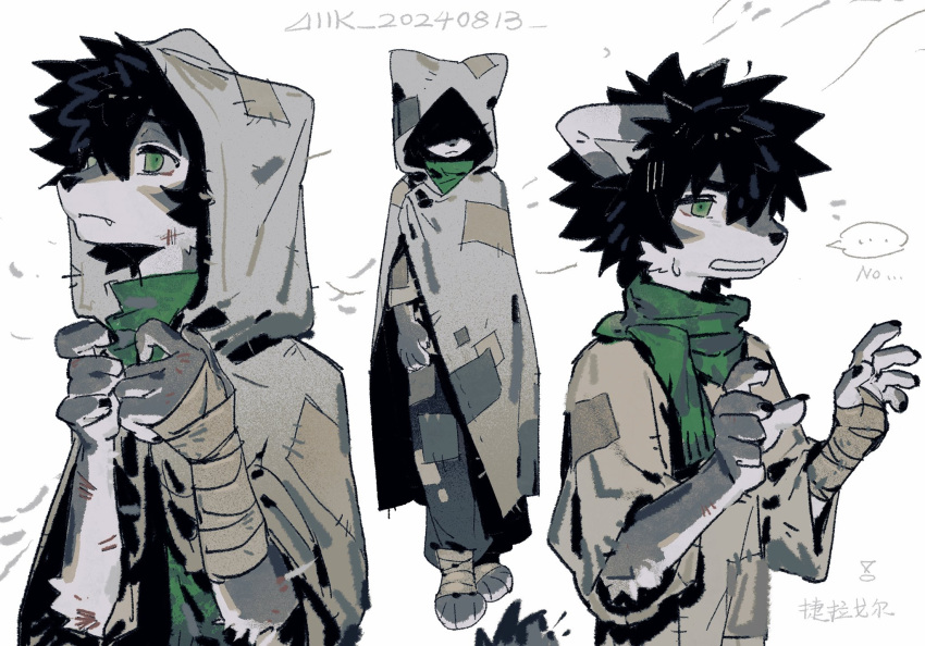 Safebooru - 1boy aged down black hair body fur child claws cloak ...