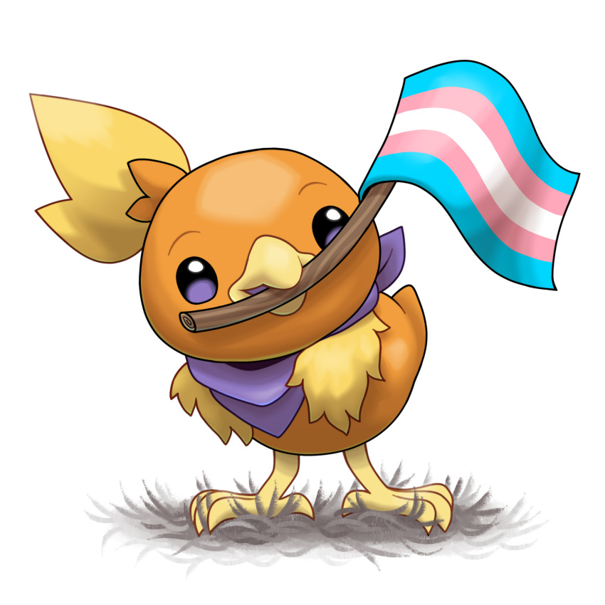 Safebooru - absurdres alt text animal focus bandana beak hold ...